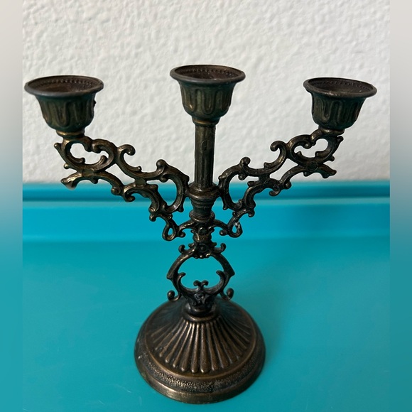 Interpur | Accents | Vintage Interpur 3arm Metal Candelabrum Made In ...